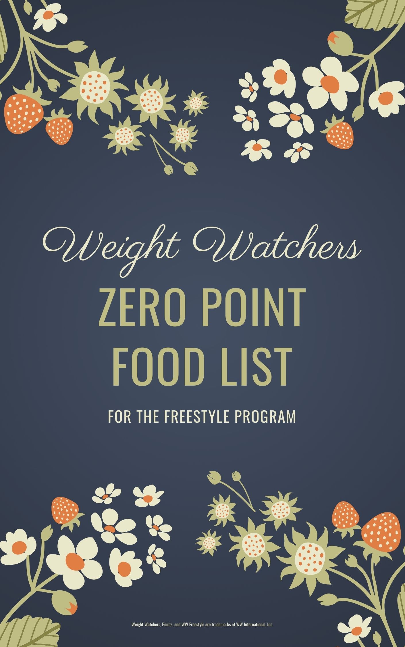 Weight Watchers zero point foods (free printable PDF!)