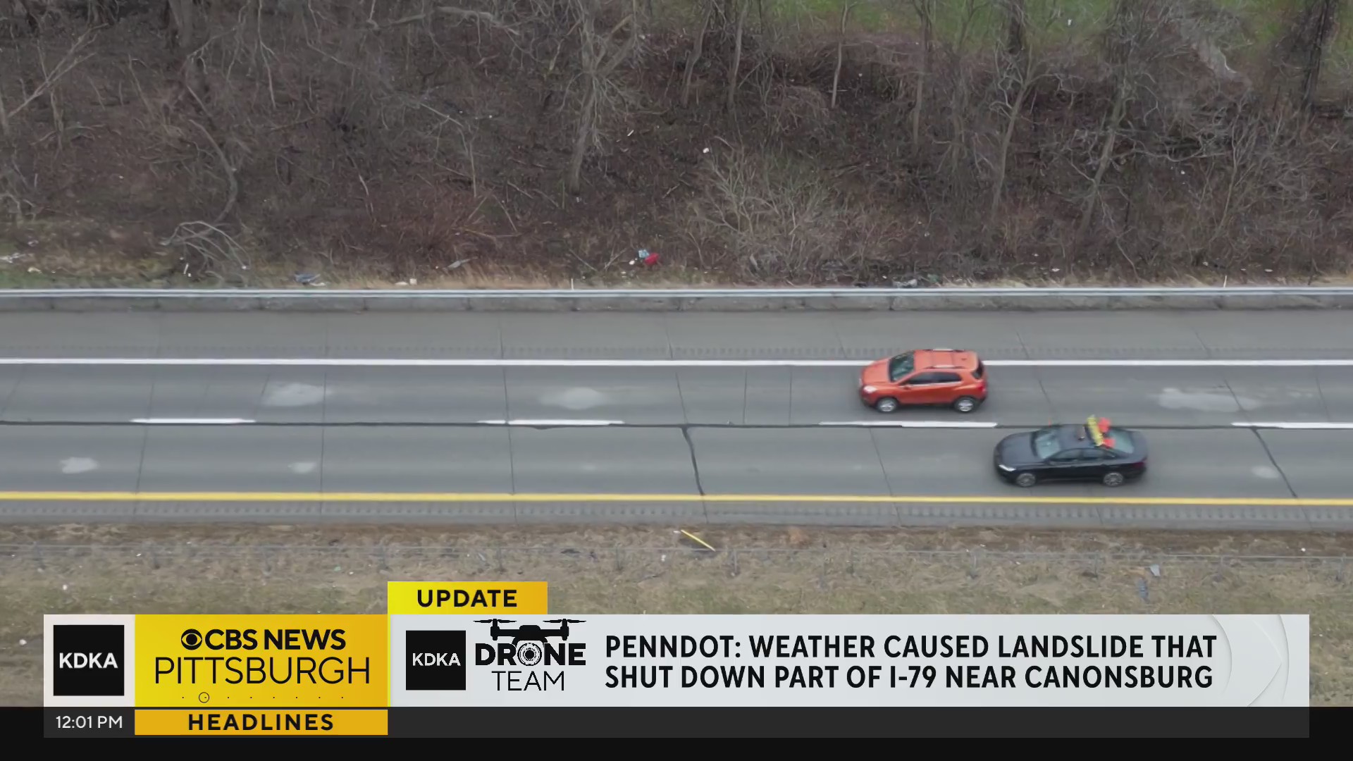 Weather determined to be cause of I-79 landslide