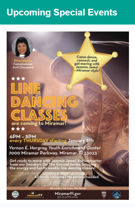Miramar steps it up with new weekly line dancing class. Here are details