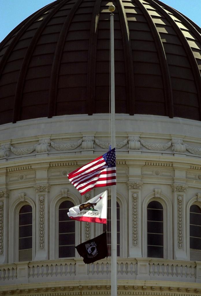 Why are flags flying at half-mast at California state offices? Here's ...