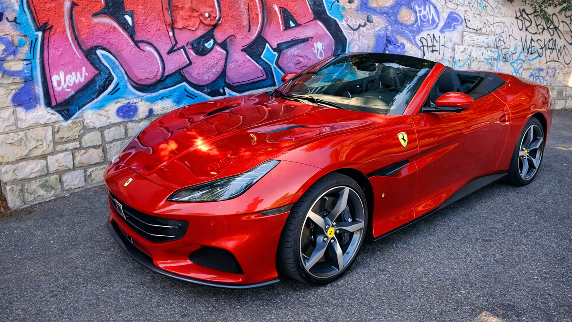 POV driving the Ferrari Portofino M