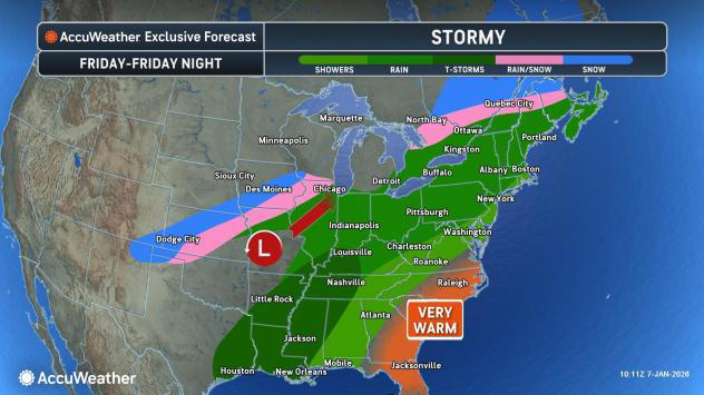 Storms bringing snow, flooding rain and severe weather to unfold across ...