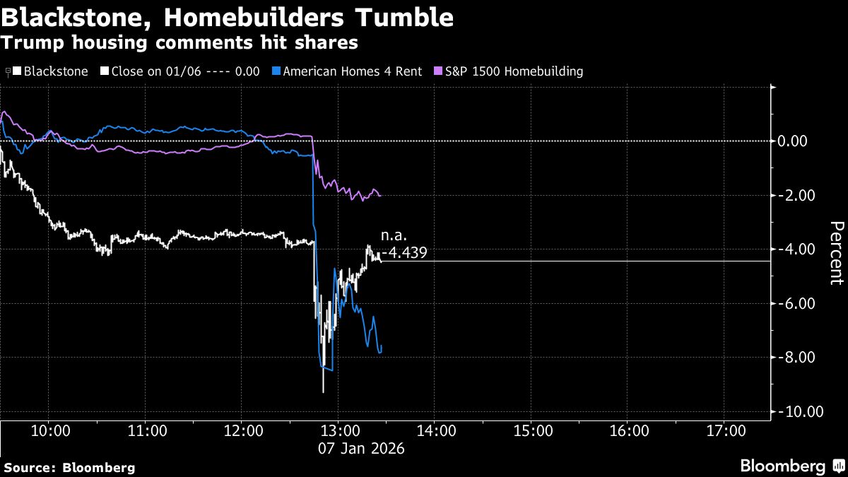 Blackstone, homebuilder shares plunge on Trump housing comments