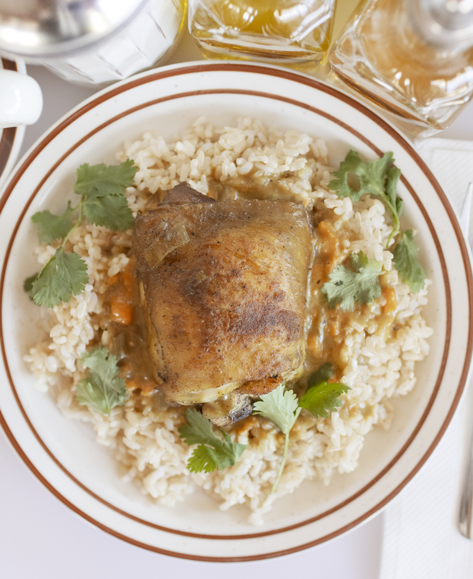 Chicken adobo braised with coffee & coconut