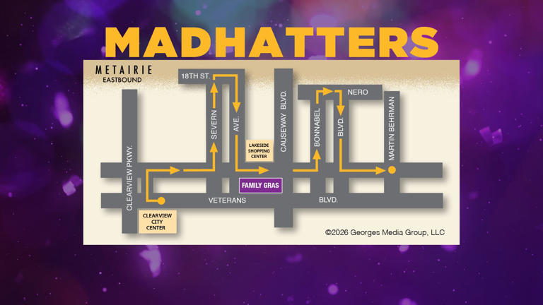 Mardi Gras 2026 parade schedule, routes and times