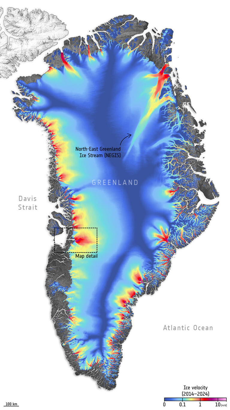 Sentinel-1's decade of essential data over shifting ice sheets