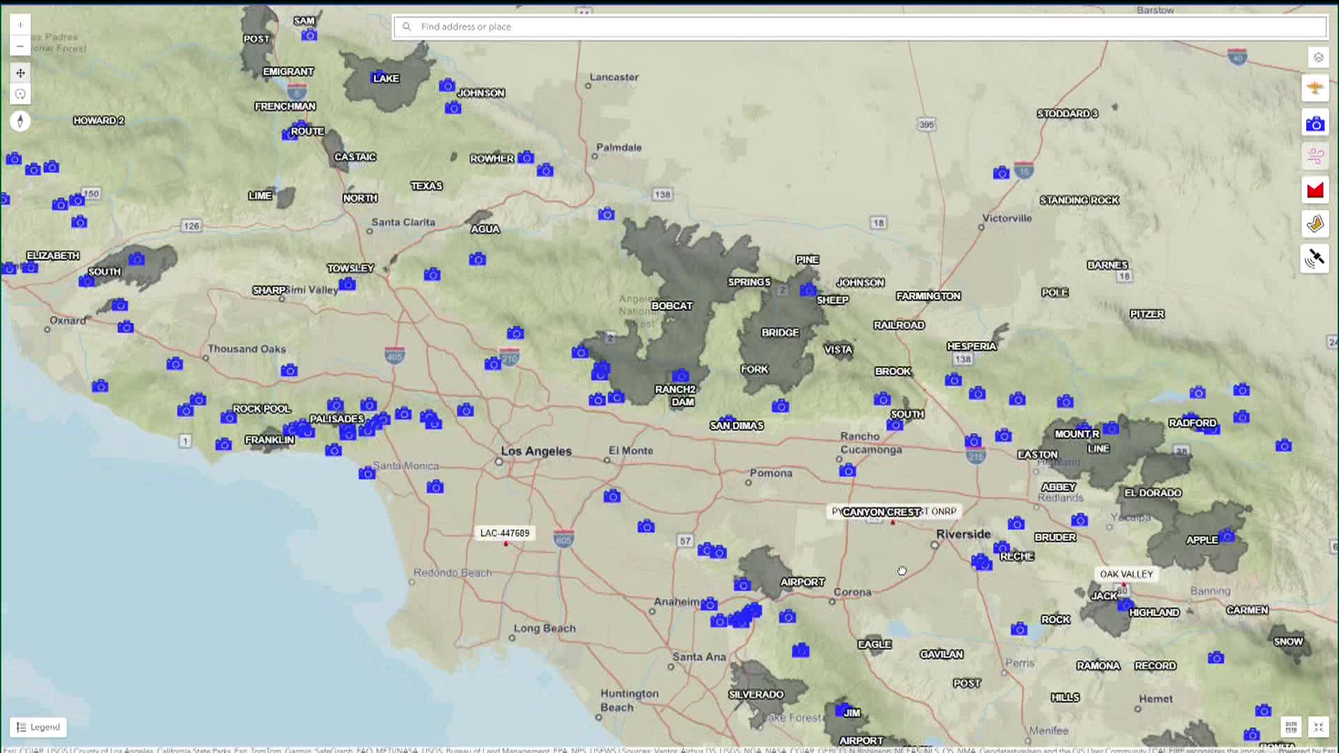 Calfire's wildfire map : Ready SoCal