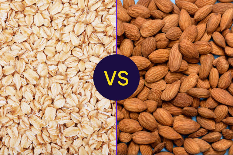 Oats vs. almonds: Which is better for healthy fats and carbs?