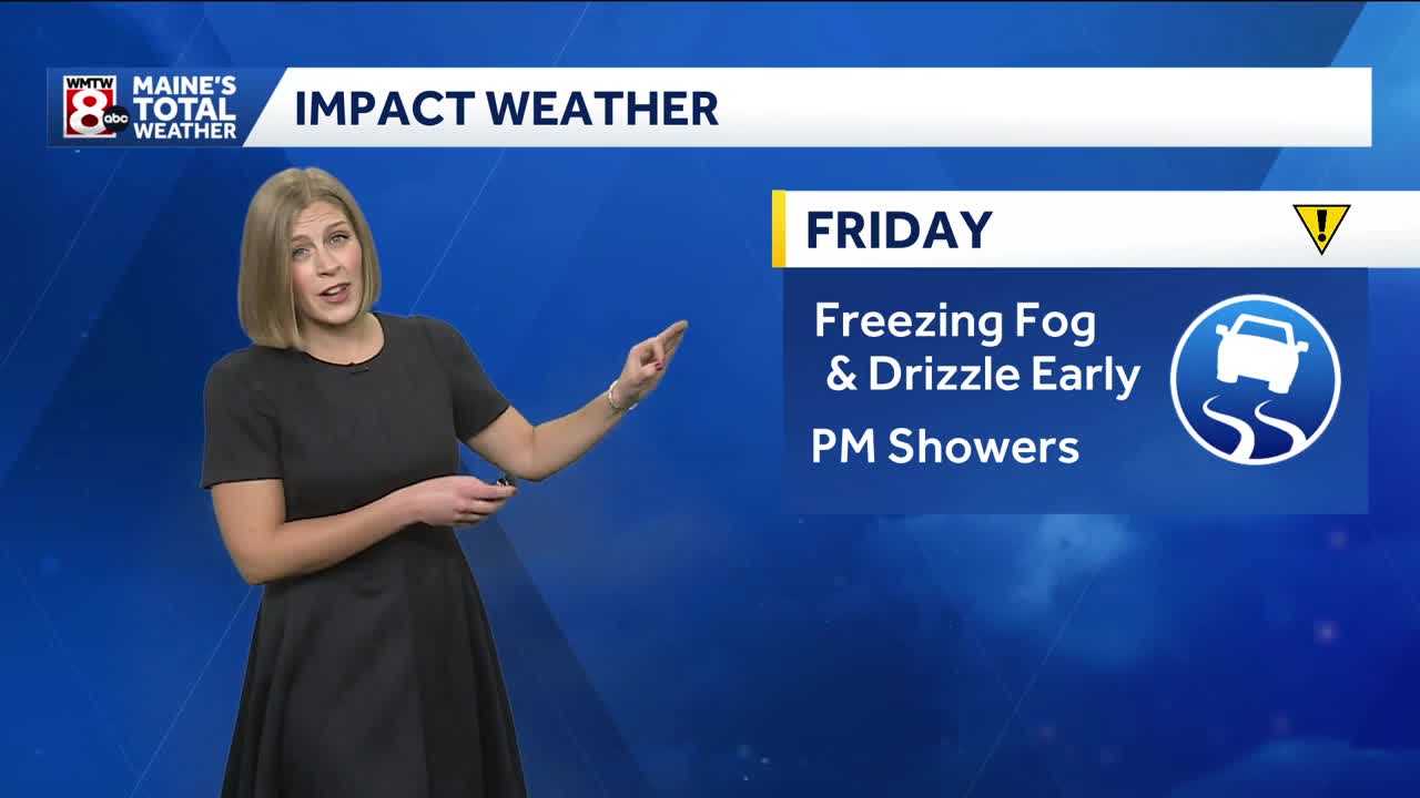 Black ice threat Friday morning with freezing drizzle and freezing fog