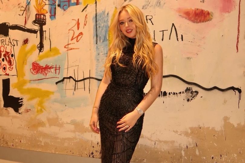 Tiffany Trump poses in semi-sheer dress just eight months postpartum