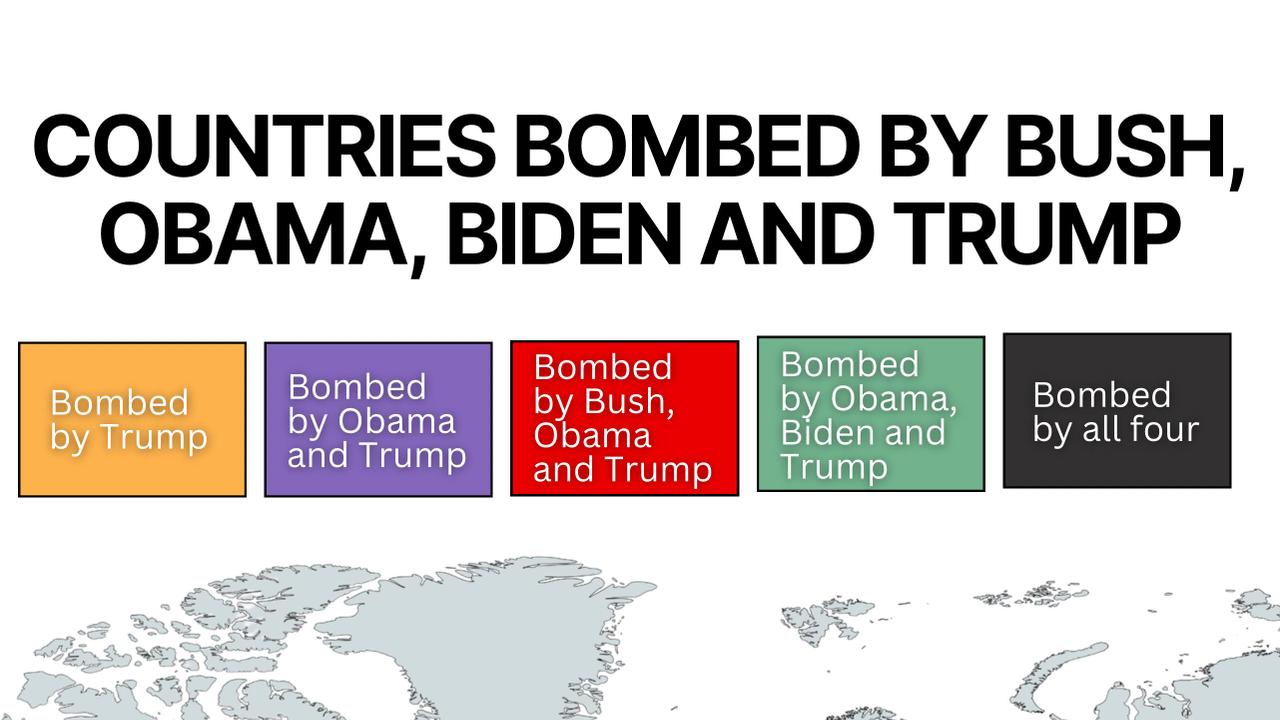 List of countries bombed by Bush, Obama, Biden and Trump