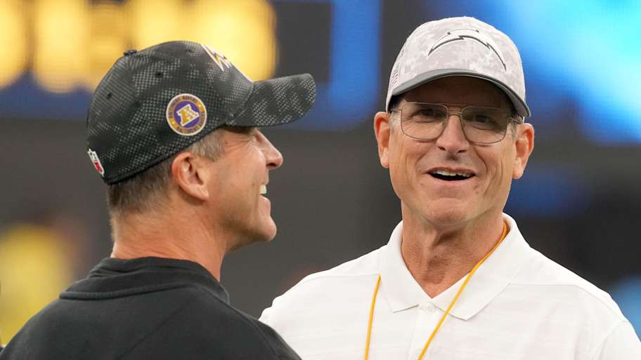 Chargers' Jim Harbaugh has one wish about John Harbaugh's next job