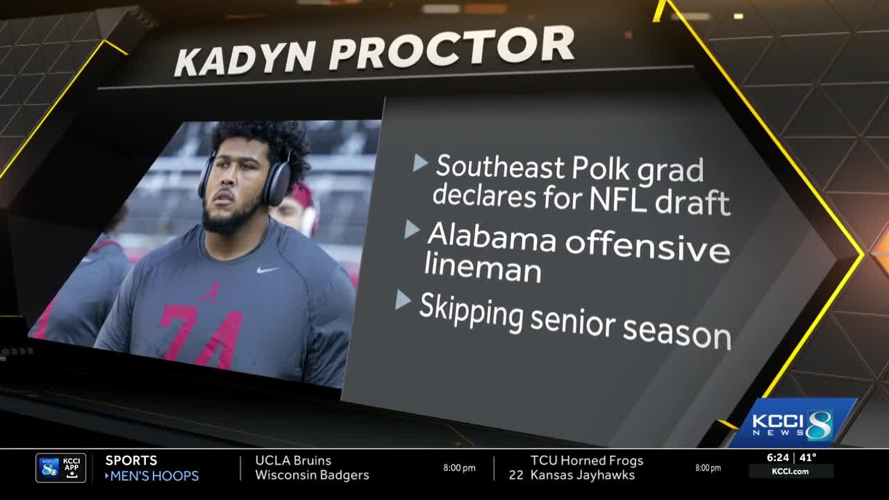 'Onto the next chapter': Kadyn Proctor declares for NFL draft