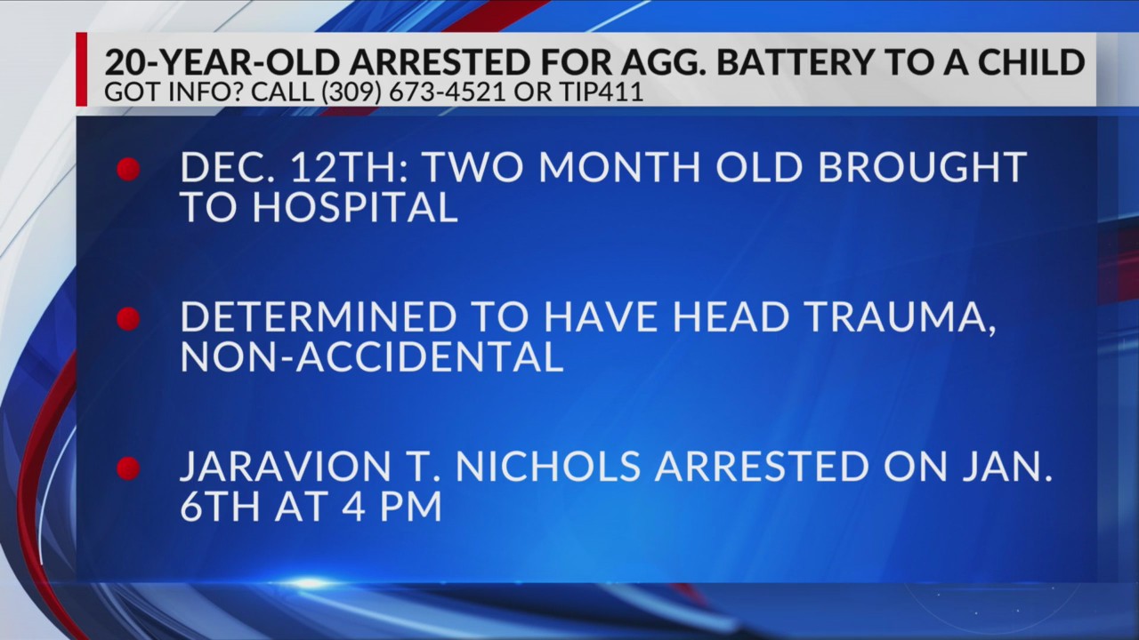 2-month-old boy in critical condition, Peoria man charged