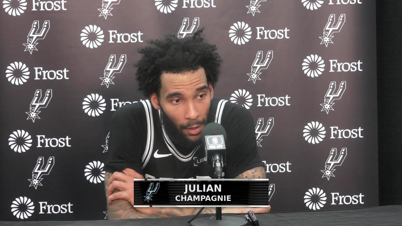 MEM 106, SAS 105: Julian Champagnie postgame media availability
