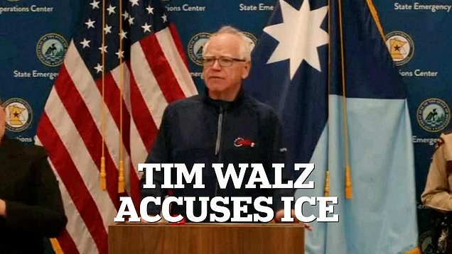 Tim Walz calls out ICE after a woman was fatally shot