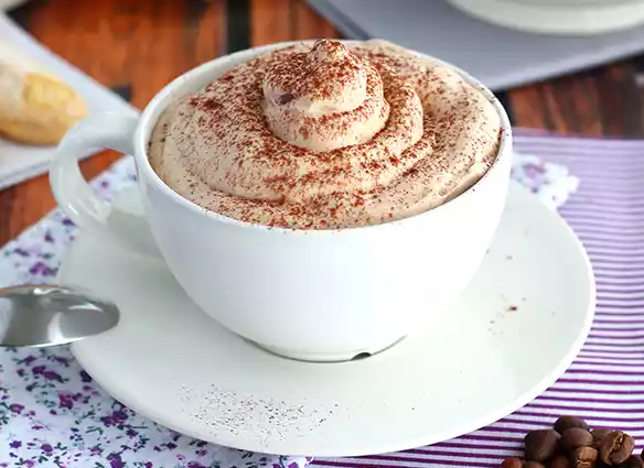 Iskall cappuccino, en utsökt kaffedessert