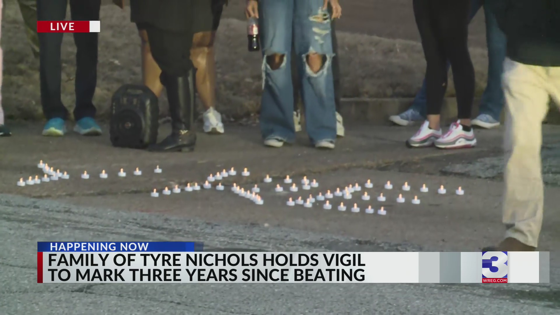 Vigil to mark 3rd anniversary of Tyre Nichols' death