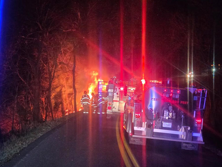 Washington County semi rolls downhill, driver safe