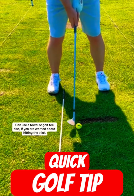 Golf contact drill for hitting the ball first | Improve your swing