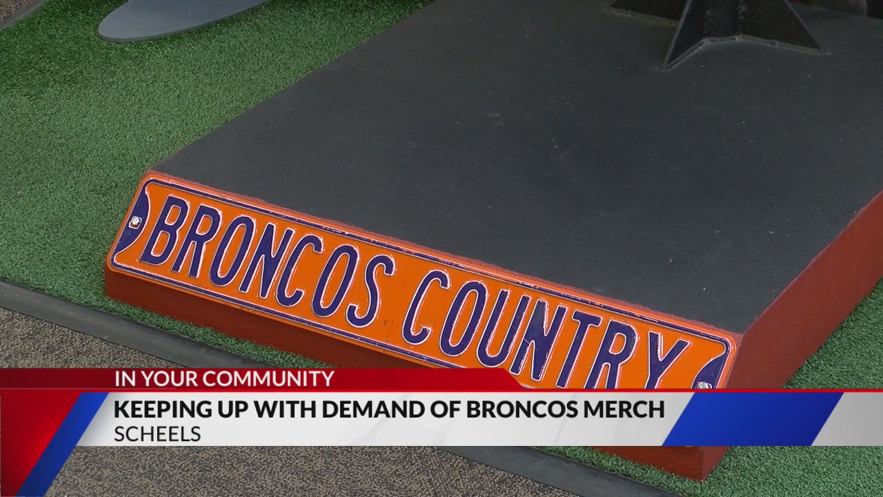 Broncos merch flying off shelves at Scheels