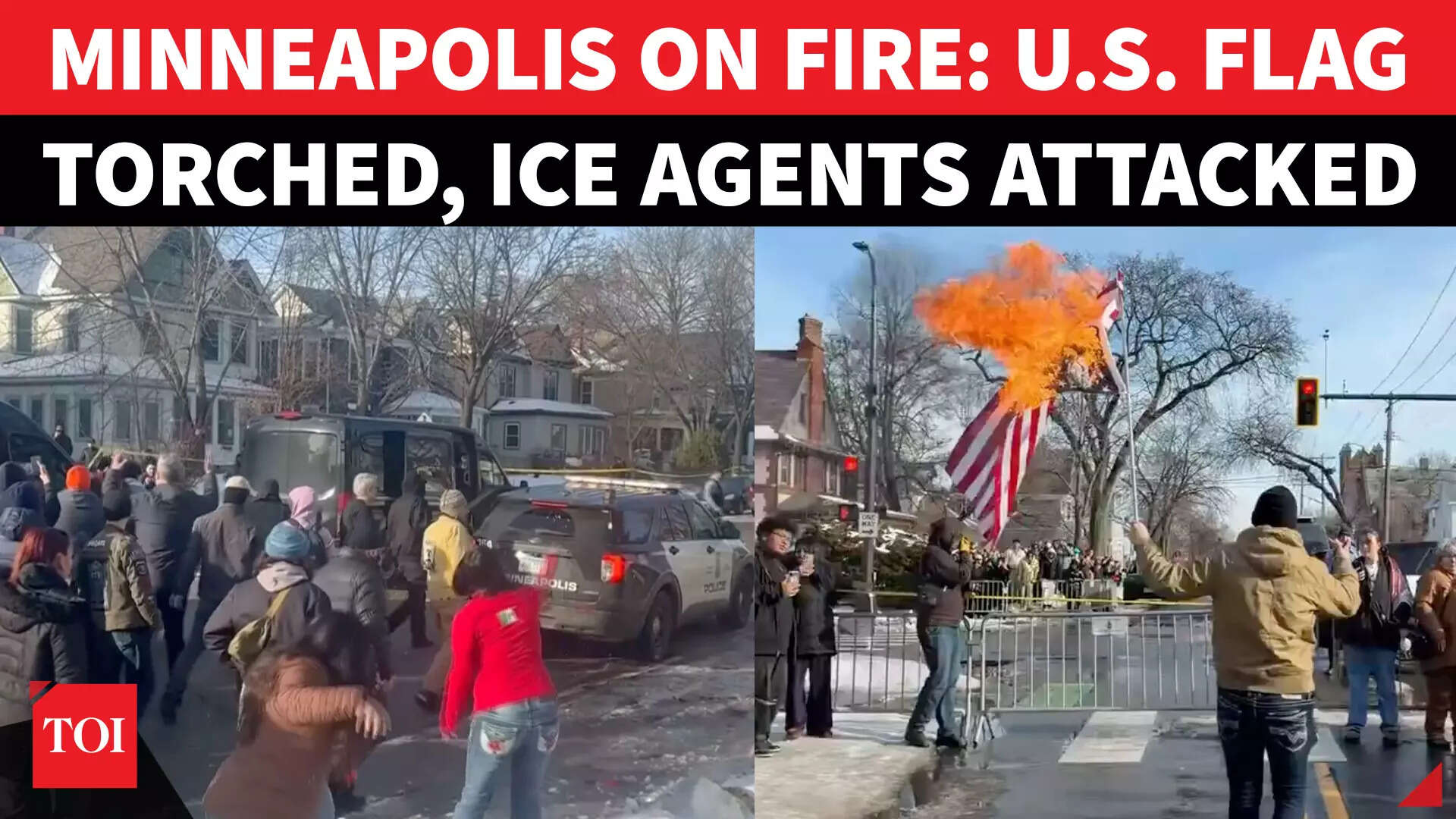 Minneapolis: ICE vehicles attacked, protests erupt after immigration ...