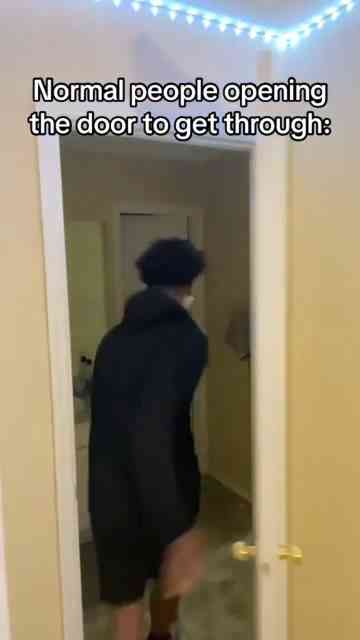 Normal people opening the door to get through #shorts
