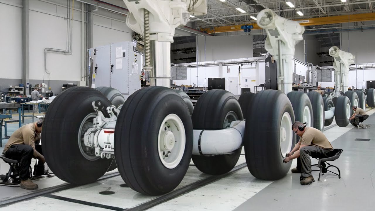 Inside US Air Force factory repairing massive landing gear