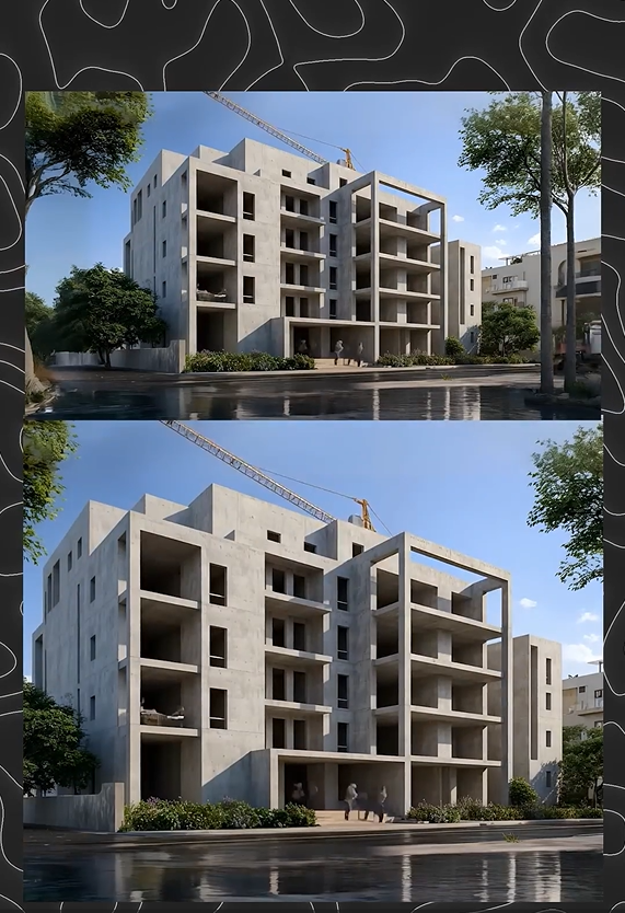 Construction timelapse from a single image – amazing architecture reveal