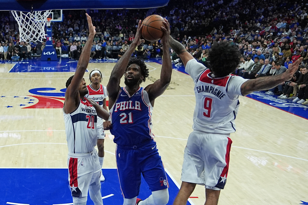Embiid, George lead 76ers to a 131-110 win over Wizards, who acquire ...