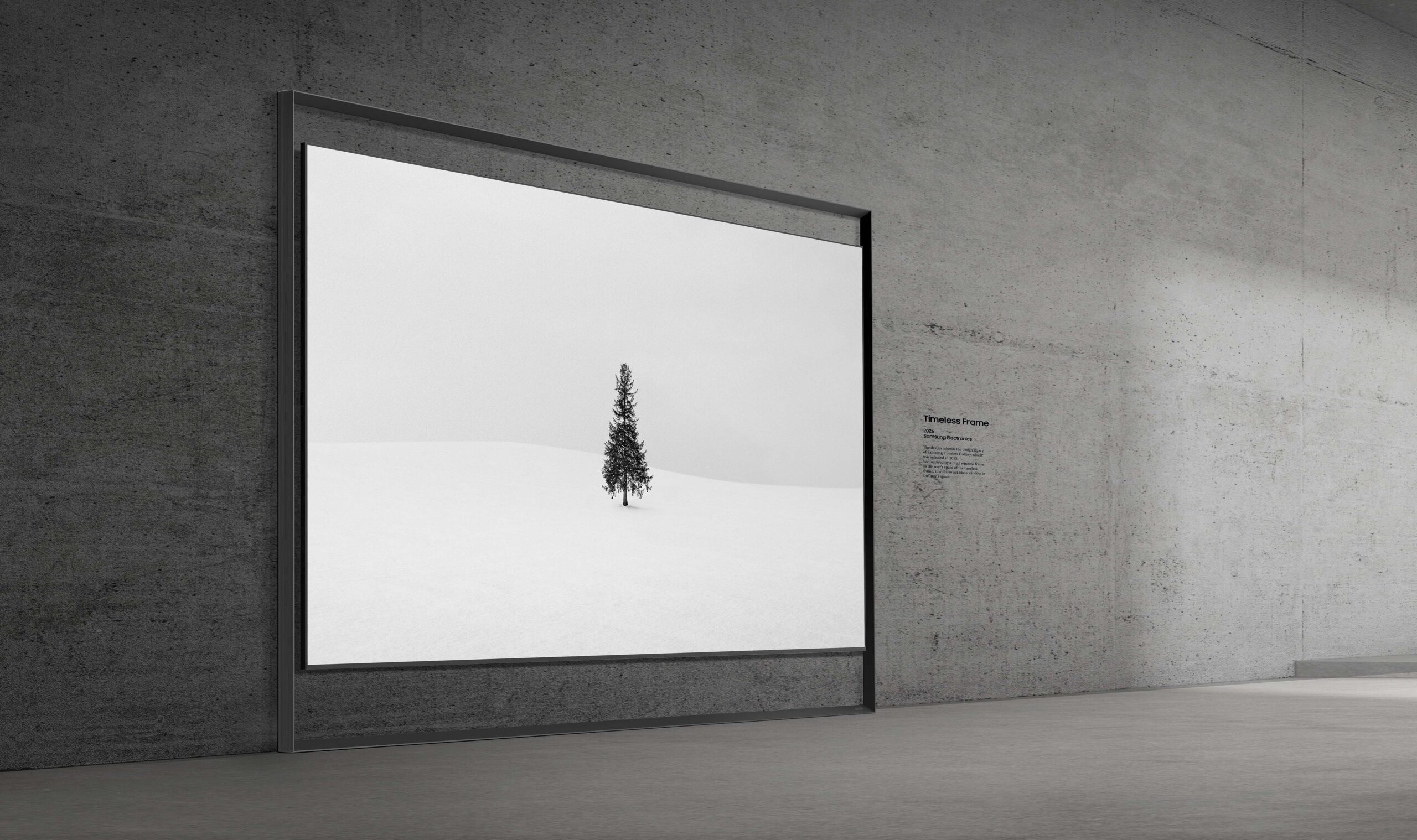 Samsung’s new micro RGB TV is huge and styled like a massive window pane