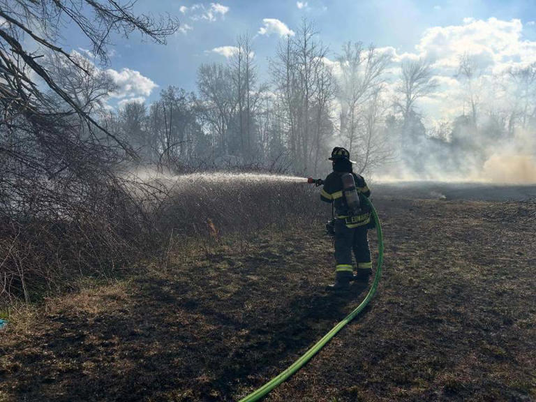 Photos: Firefighters keep brush fire from spreading to Prince George homes