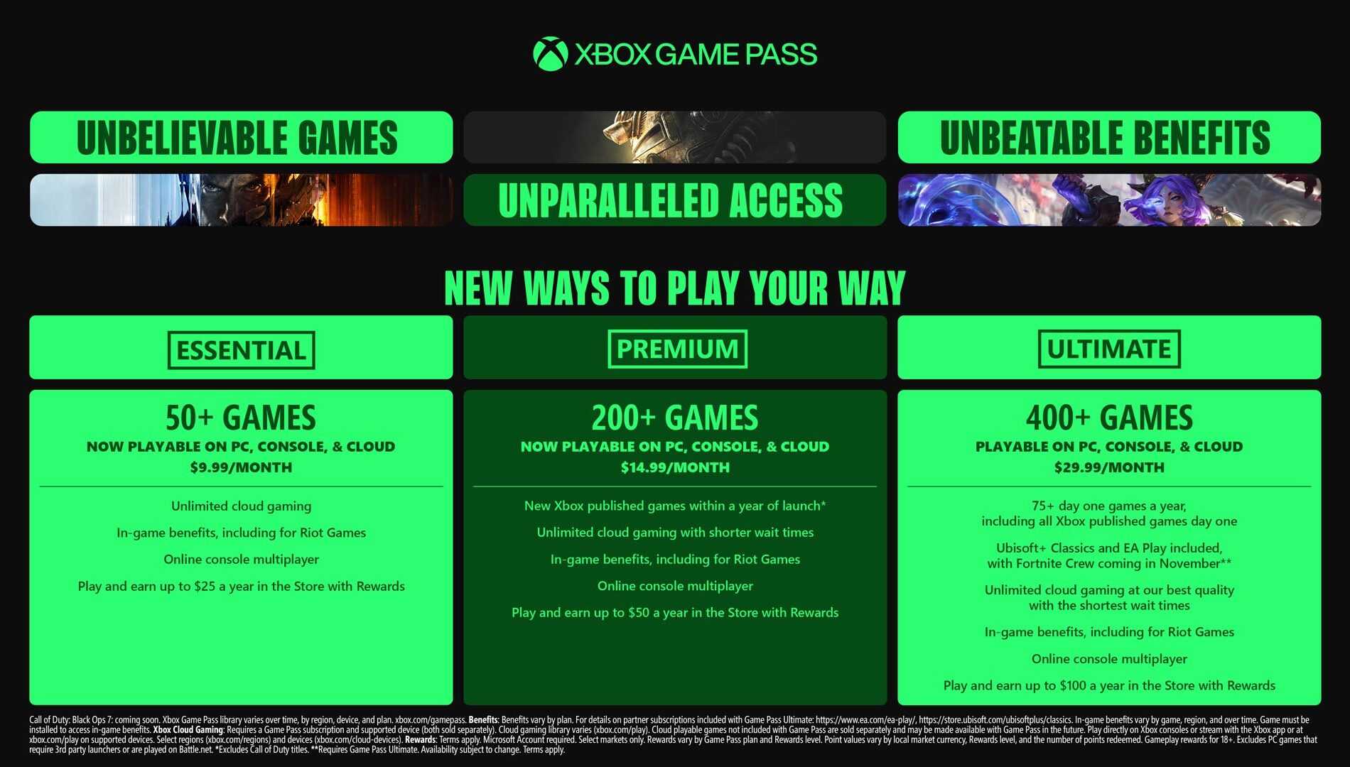 Xbox Game Pass tiers have gotten way more confusing than necessary