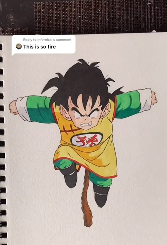 Drawing Kid Gohan – Dragon Ball fan art creation