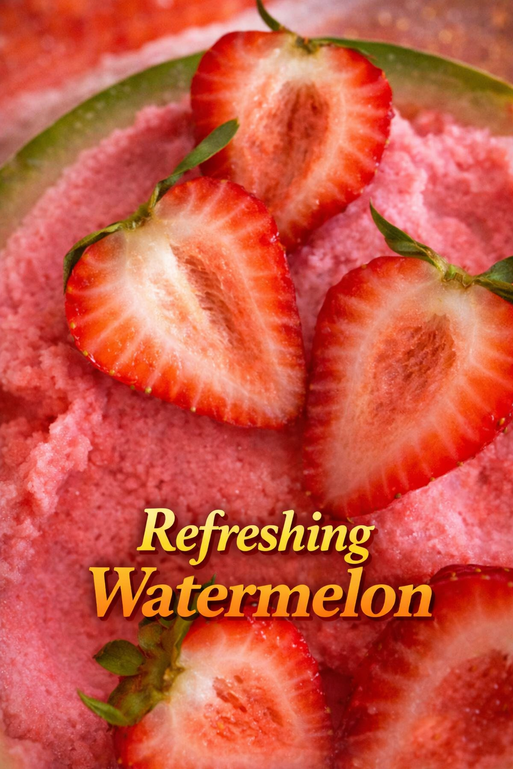 Refreshing watermelon sorbet made at home