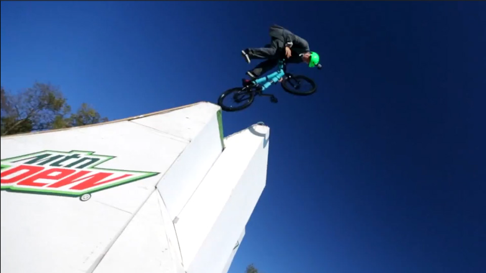 Launching off a slip and slide ramp