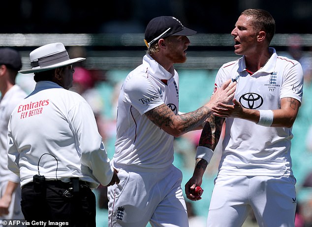 Ashes tensions explode as England star loses his mind with the umpire ...