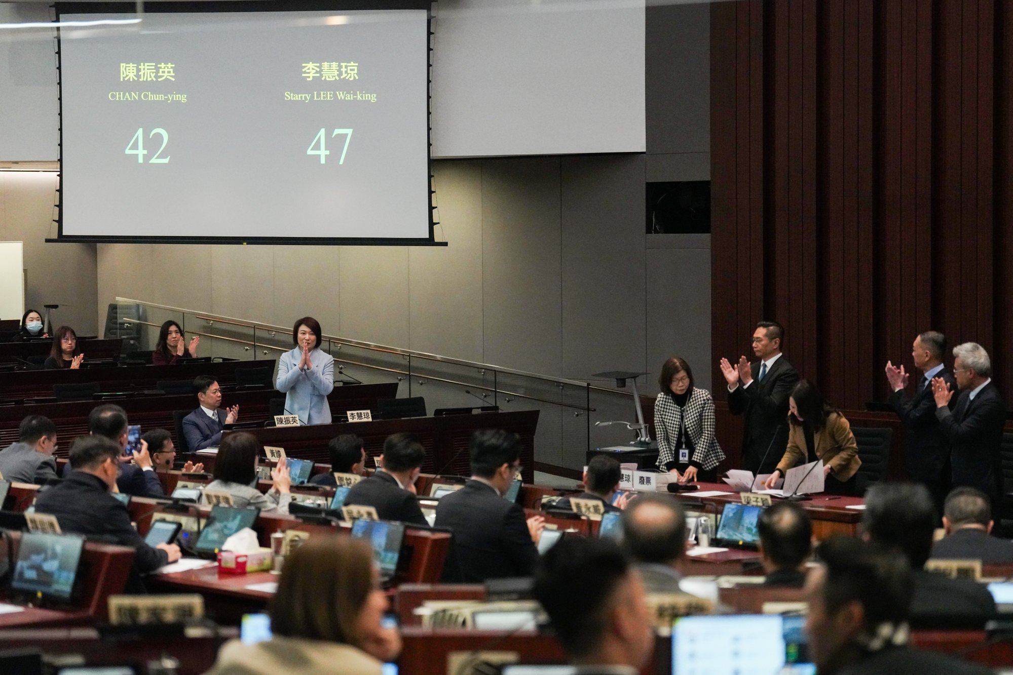 Hong Kong’s Starry Lee secures Legco presidency after 5-vote win over ...