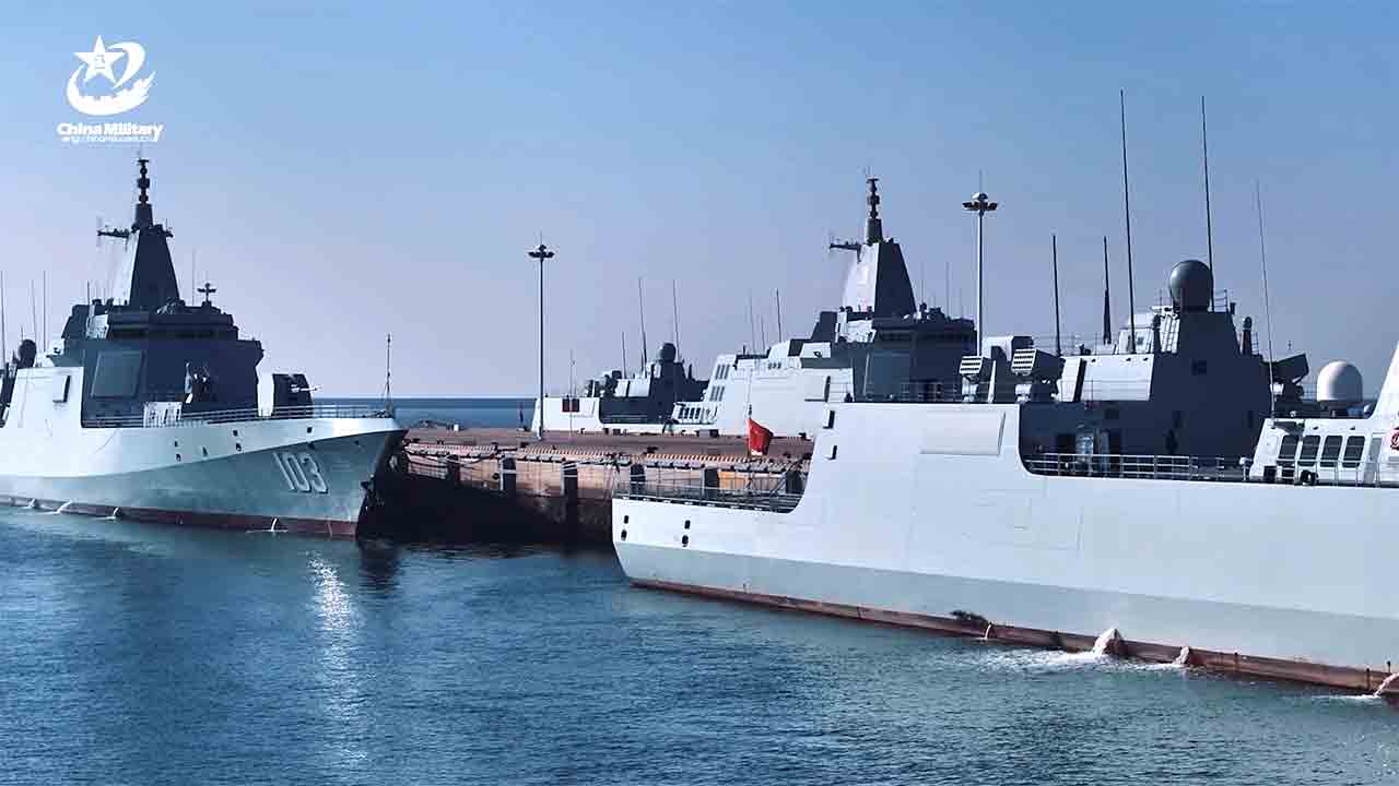 Chinese naval training brings together four Type 055 destroyers and ...