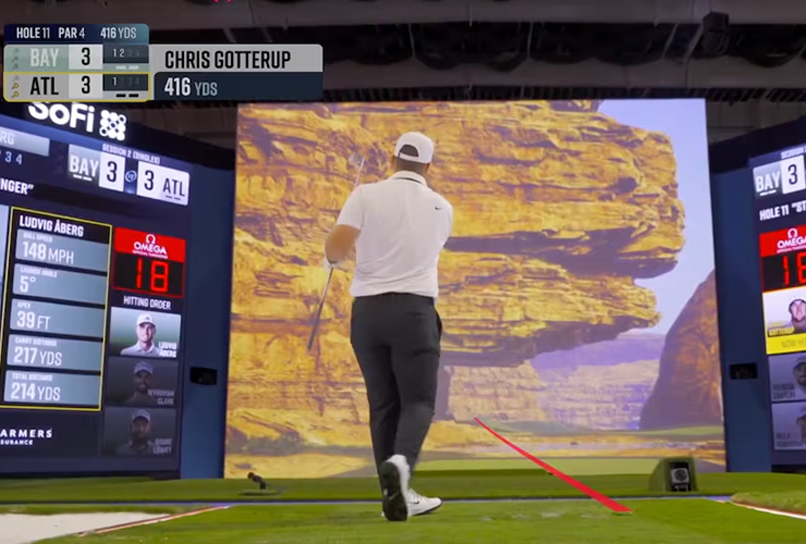Chris Gotterup’s ground-scraping stinger is the coolest shot in TGL history