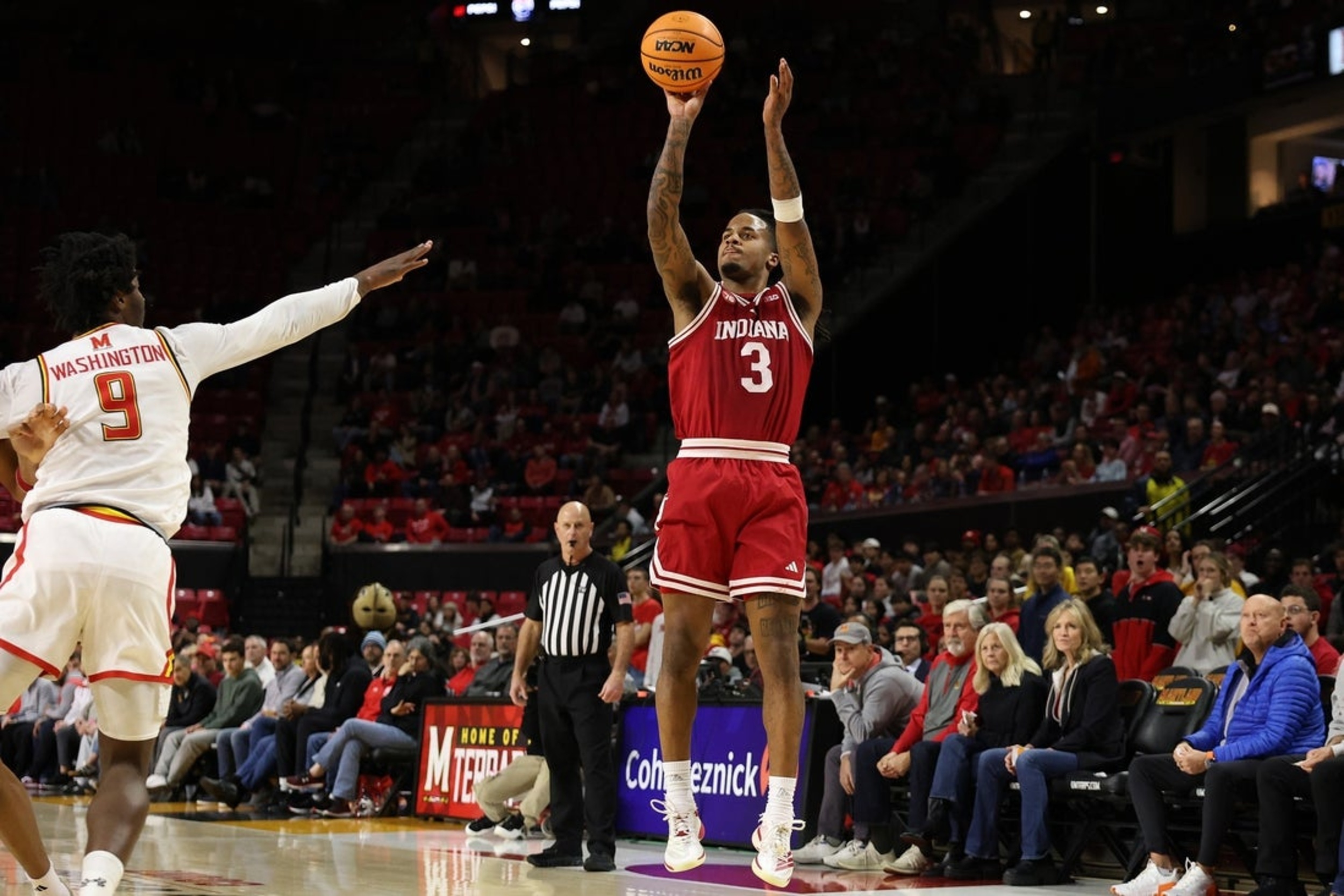 Indiana pulls away to drop skidding Maryland below .500