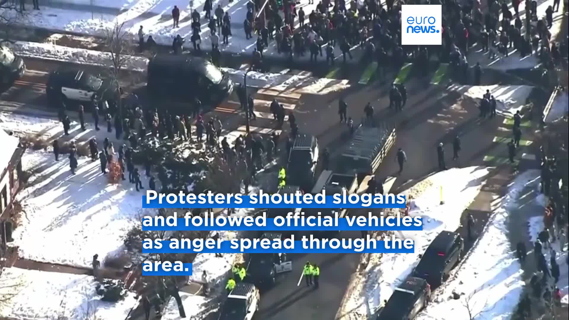 Angry protesters throw snowballs after US immigration officer kills ...