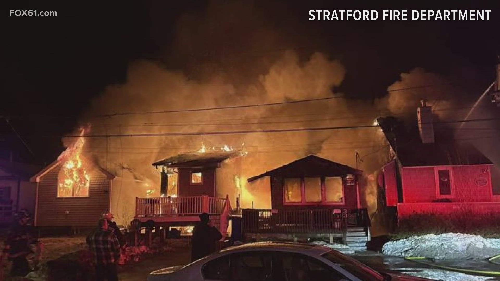 5 houses catch fire in Stratford early Wednesday morning