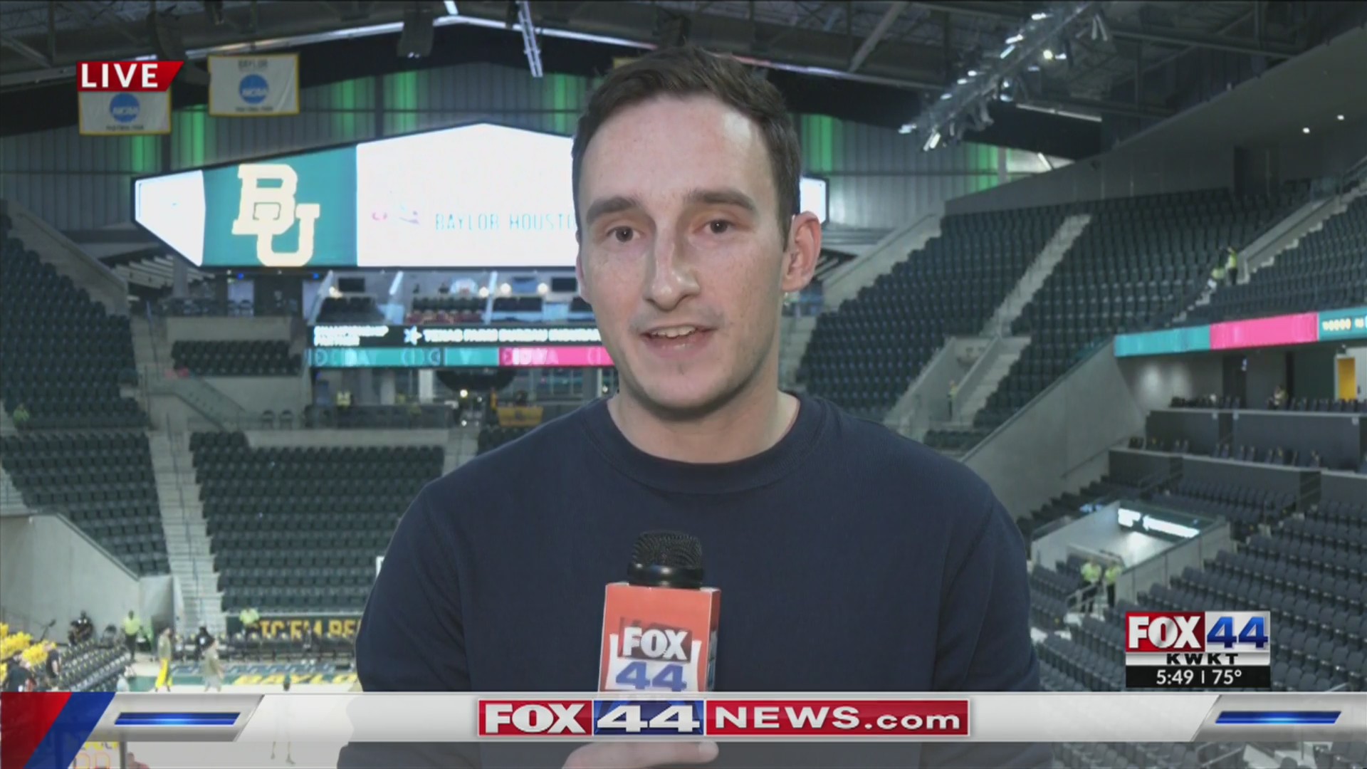 Sports director Parker Rehm reports live ahead of Baylor/Iowa State MBB
