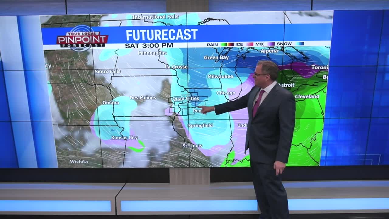 Rain and snow in the Quad Cities forecast
