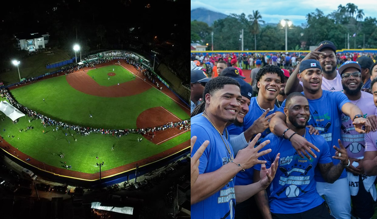 Julio Rodríguez inaugura complejo de beisbol en Dominicana