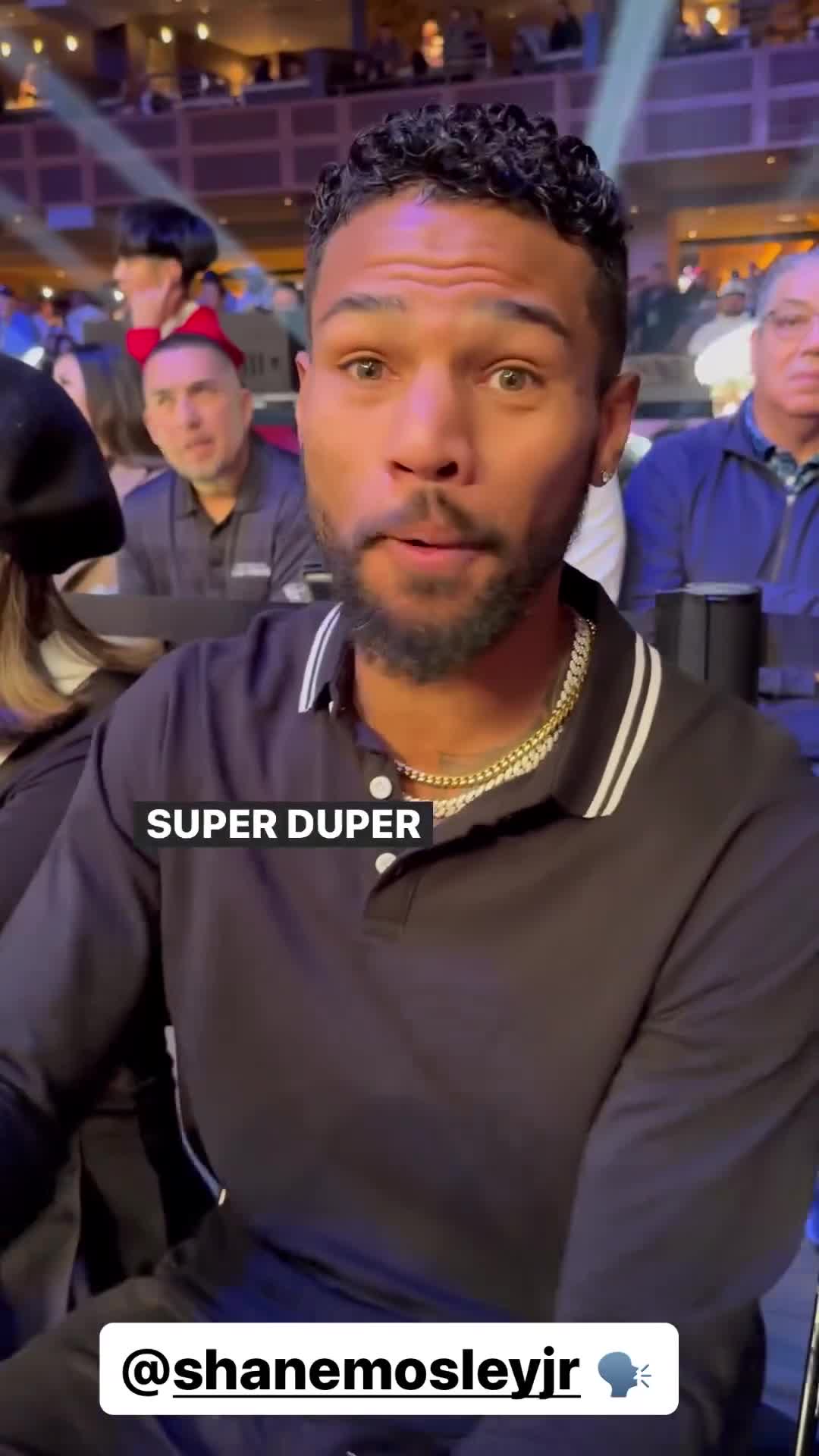 Shane Mosley Jr reacts to Ismael Barroso KO of Ohara Davies