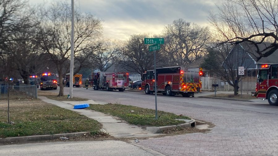 No injuries after large house fire in north-central Wichita