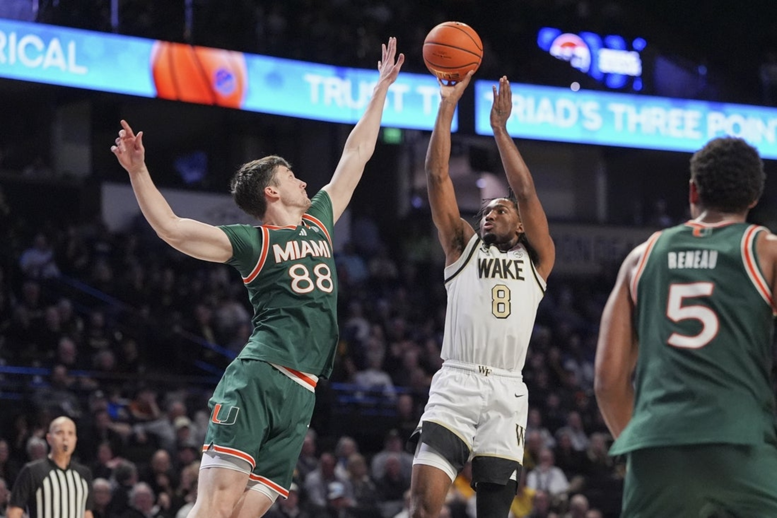 Miami surges past Wake Forest for 1st ACC road win in 24 months