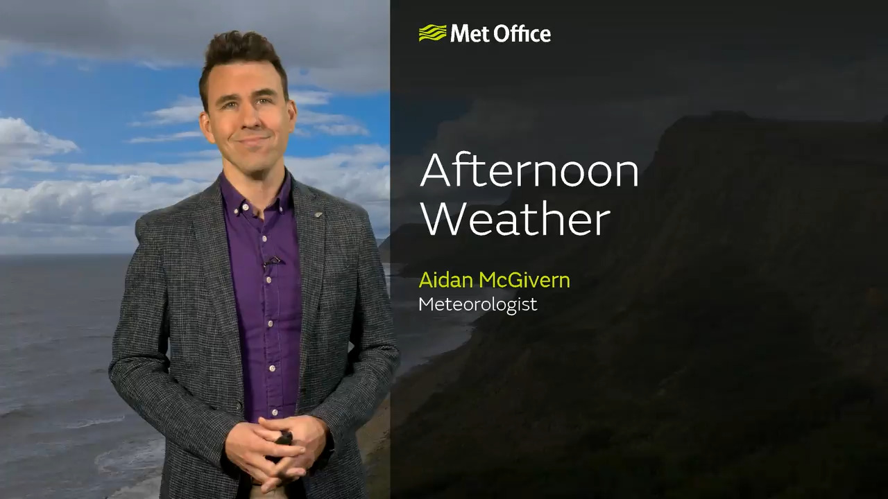 Met Office Wednesday afternoon weather forecast 10/12/2025
